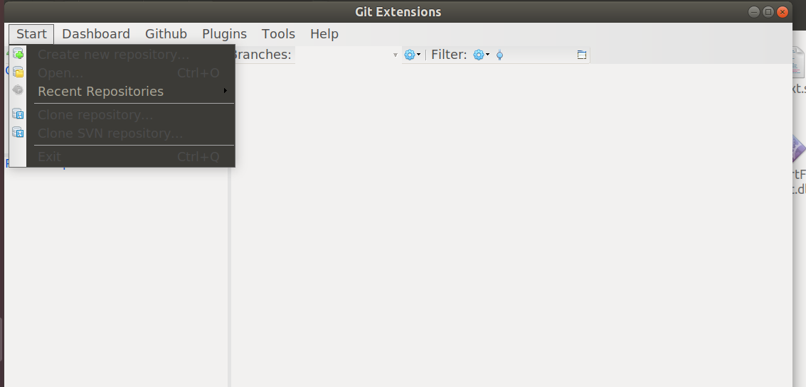 abnormal menu display on ubuntu · Issue #9772 · gitextensions/gitextensions · GitHub