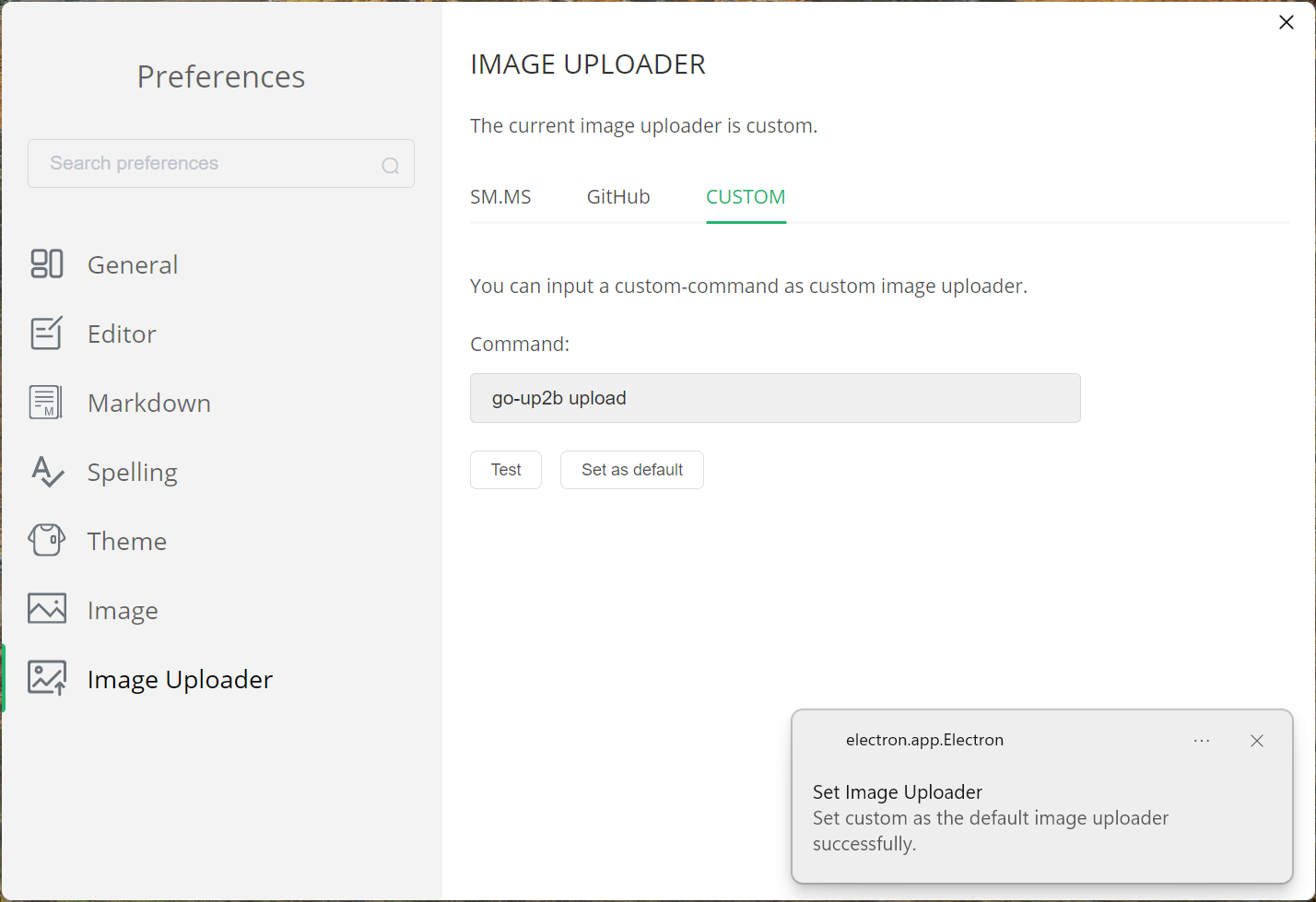 add `Custom Command` as image-uploader · Issue #2737 · marktext/marktext · GitHub