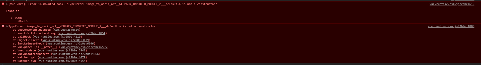 Error In Mounted Hook Typeerror Imagetoasciiartwebpackimportedmodule2defaulta Is 1623