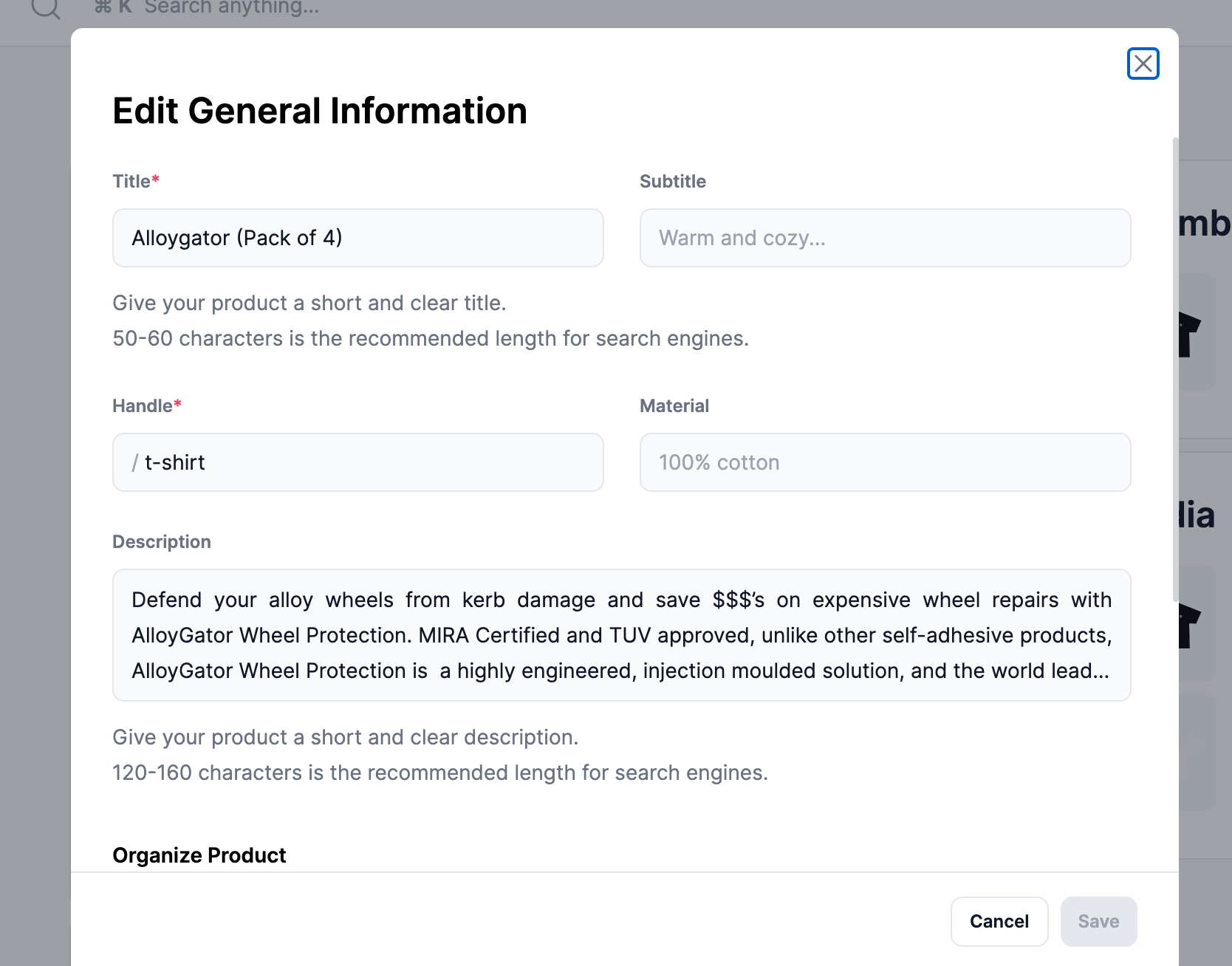 Markdown Description · Issue 753 · Medusajs Admin · Github