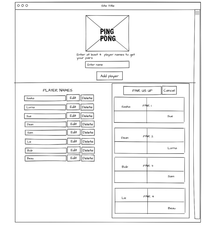 GitHub - SashaLawrence/pingpong-app: Ping Pong Pairing App built with React