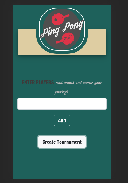 GitHub - SashaLawrence/pingpong-app: Ping Pong Pairing App built with React