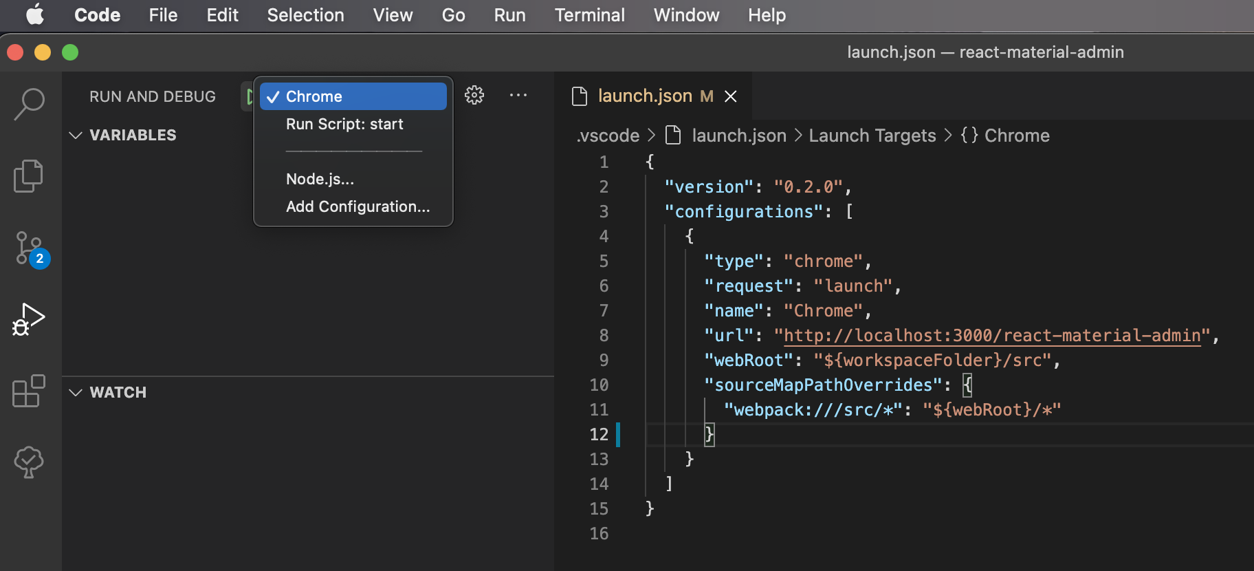 Unknown Debug Option "Run Script: start" · Issue #121624 · microsoft ...