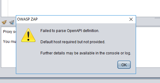 Error feedback for failed openAPI definitions · Issue #4667 · zaproxy/zaproxy · GitHub