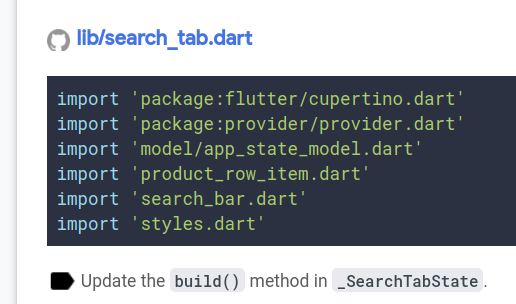 Missing semicolons at the "Building a Cupertino app with Flutter" codelab's snippet · Issue ...