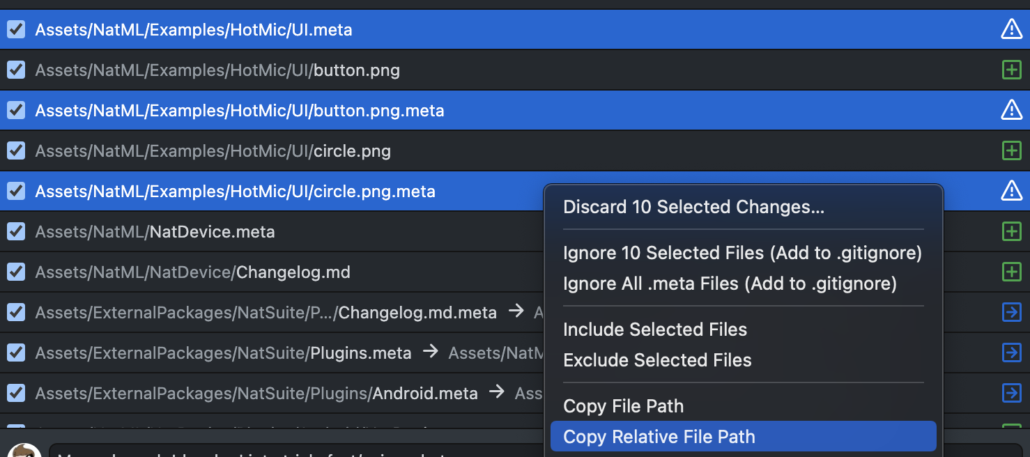 Allow "Copy Relative File Path" menu option to copy multiple file paths · Issue #14638 · desktop ...