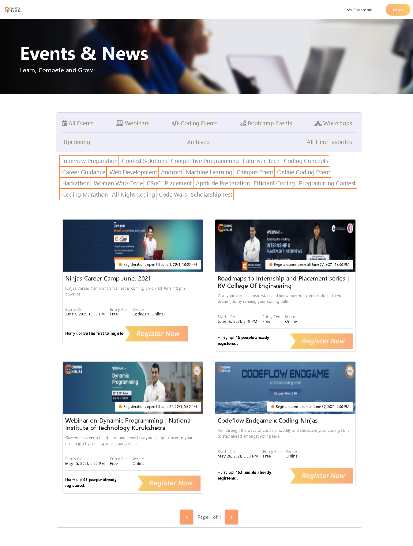 GitHub - safinghoghabori/coding-ninja-event-page: Coding Ninja website ...