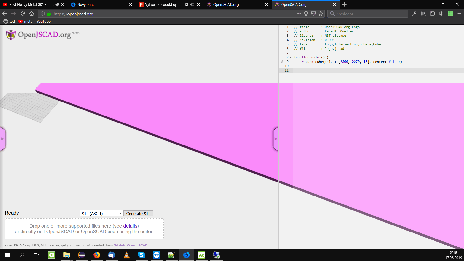 OpenJSCAD not visible part > scale / WebGL depth field · Issue #449 · jscad/OpenJSCAD.org · GitHub