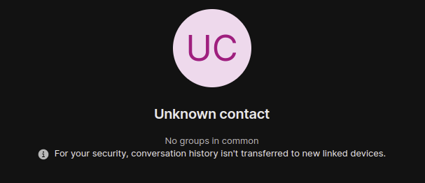 Growing Number of "Unknown" Contacts, with and without Safety Numbers ...