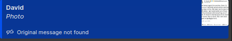 Every message from a single person: "Original Message Not Found". Not ...