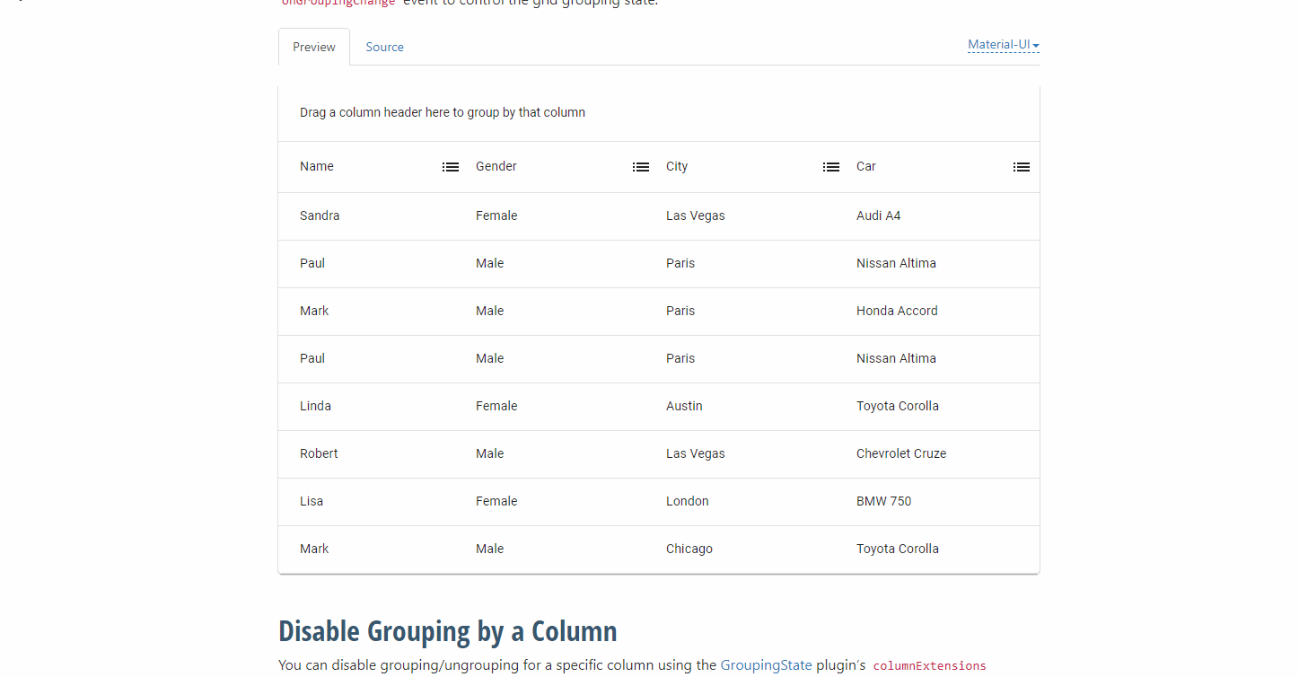 Grid sometimes renders empty space when trying to group in Google Chrome in Material-UI Grouping ...