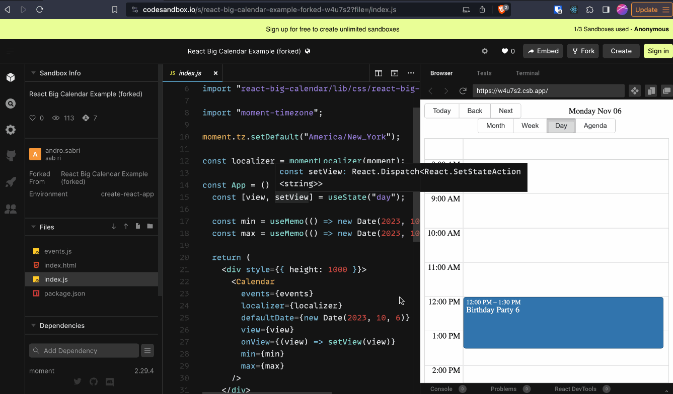 Setting `min` and `max` displays calendar events a week earlier than they are scheduled the week ...