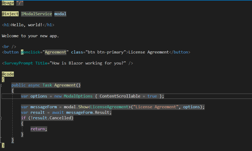 When loading modal with text, it automatically sets scrollbar to the ...