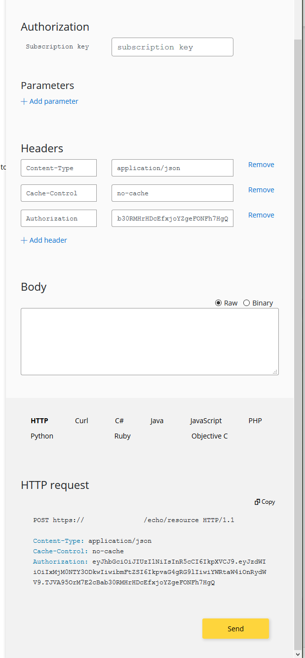 Send request button is not clickable if you add extra header. · Issue ...