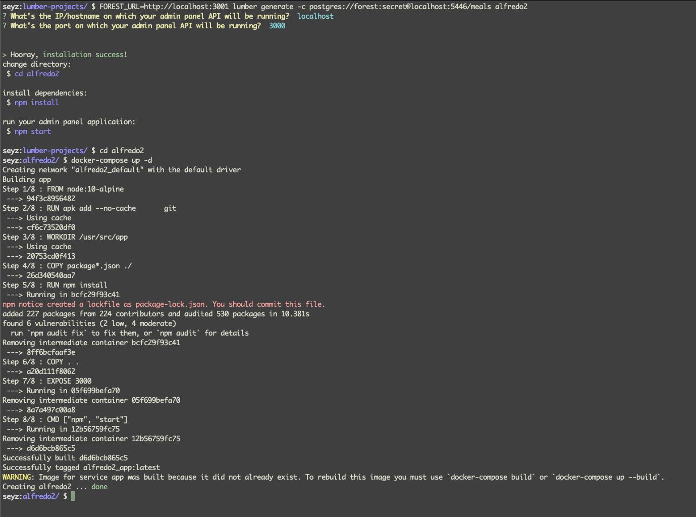 Automate installation - Docker · Issue #214 · ForestAdmin/lumber · GitHub