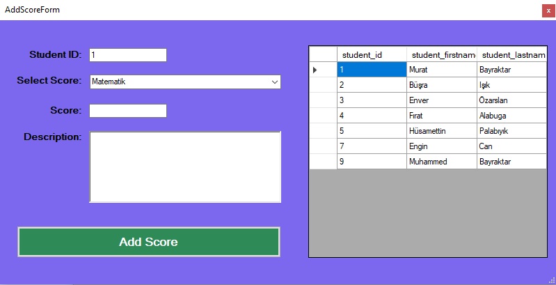 GitHub - MuratBayraktar0/Student-Information-System: C# ve SQL Server ...