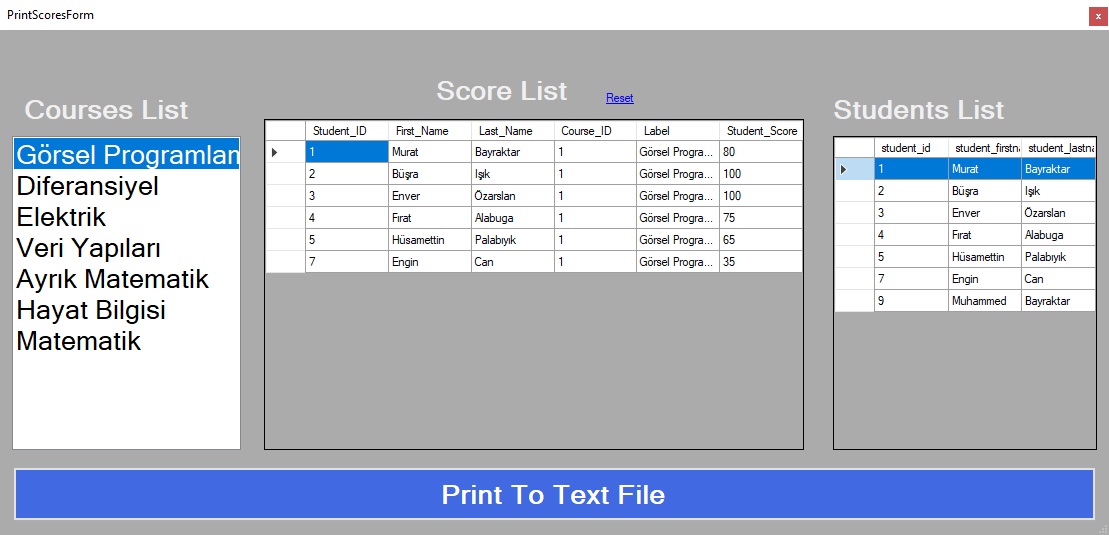 GitHub - MuratBayraktar0/Student-Information-System: C# ve SQL Server ...