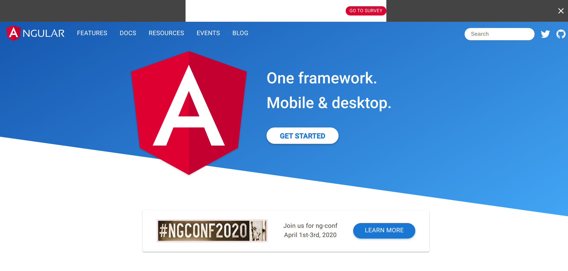 angular.io homepage shows broken survey banner when cookies are ...