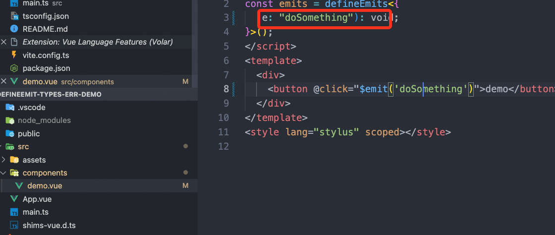 Bug Defineemits Type Error · Issue 3596 · Vuejslanguage Tools · Github