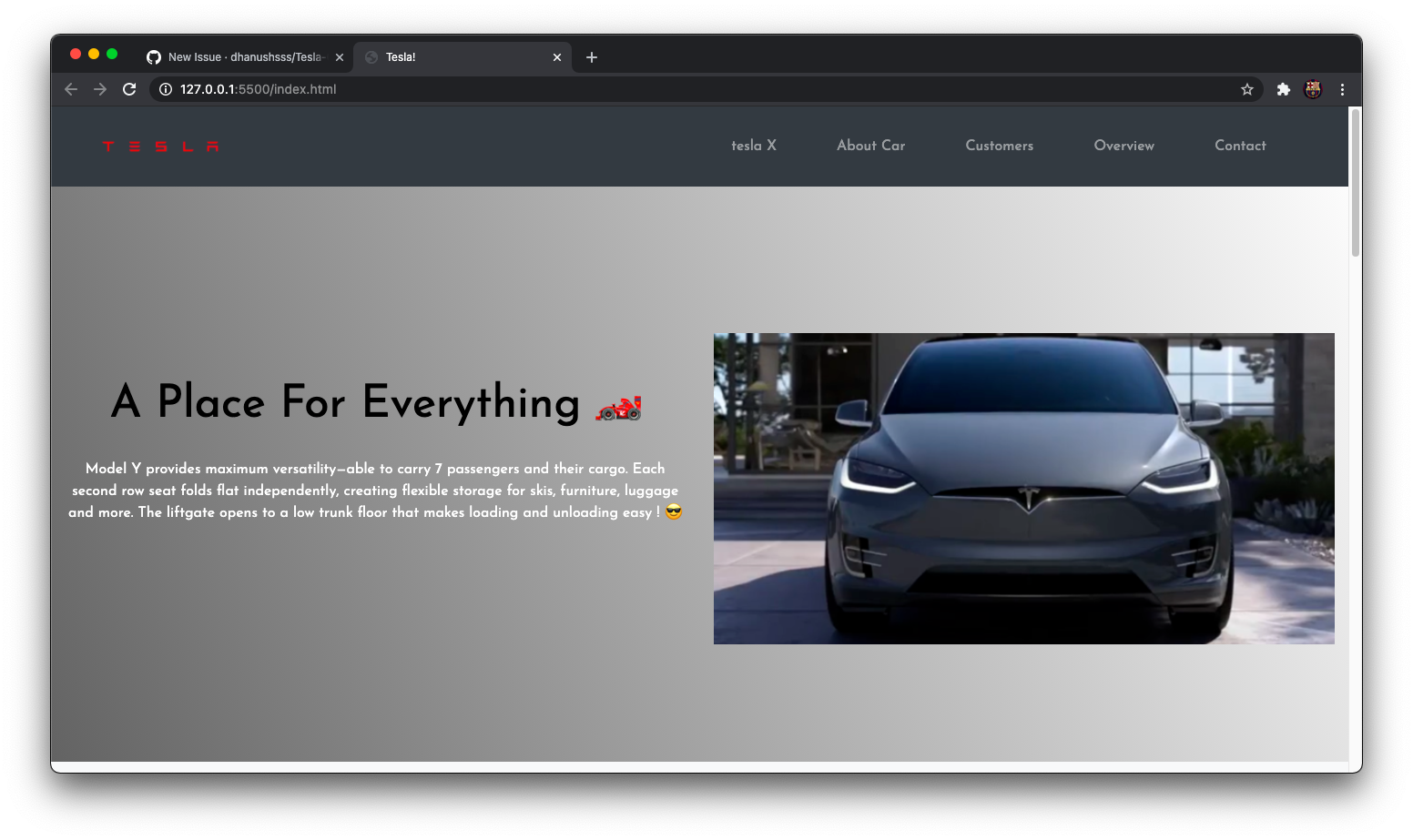GitHub - dhanushsss/Tesla-CarWeb-Project-frontend