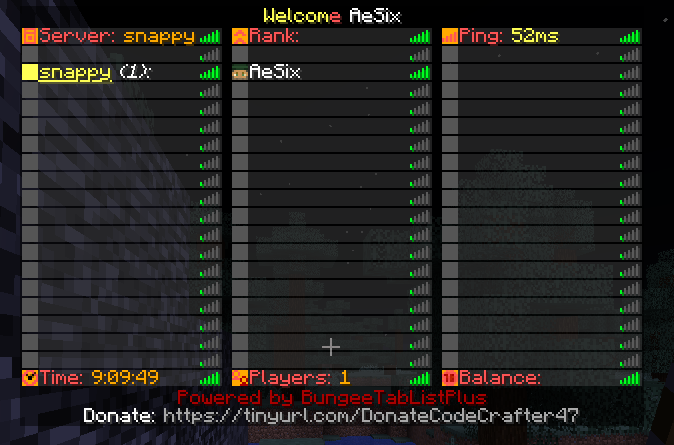 Initial BTLP loading w/ in-accessible servers in Bungee config hanging tab display construction ...