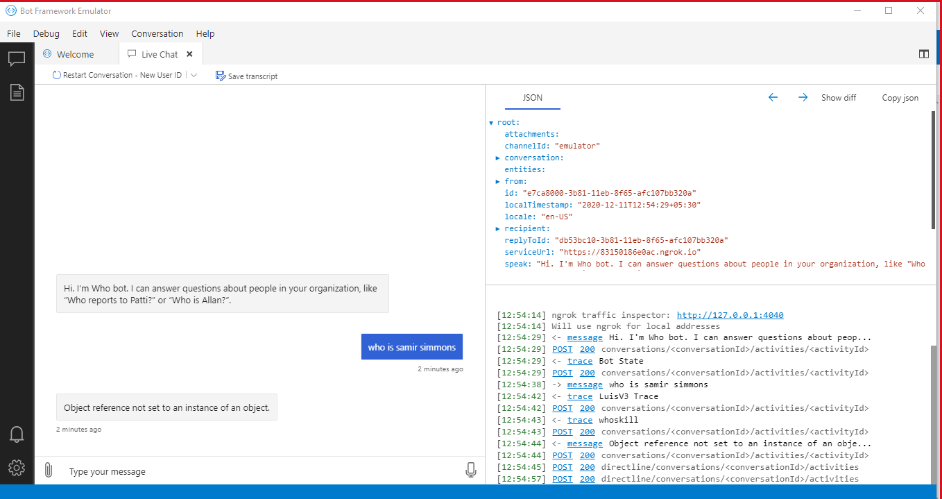 Null Reference Exception coming every time on call of any dialog for who skill in composer ...