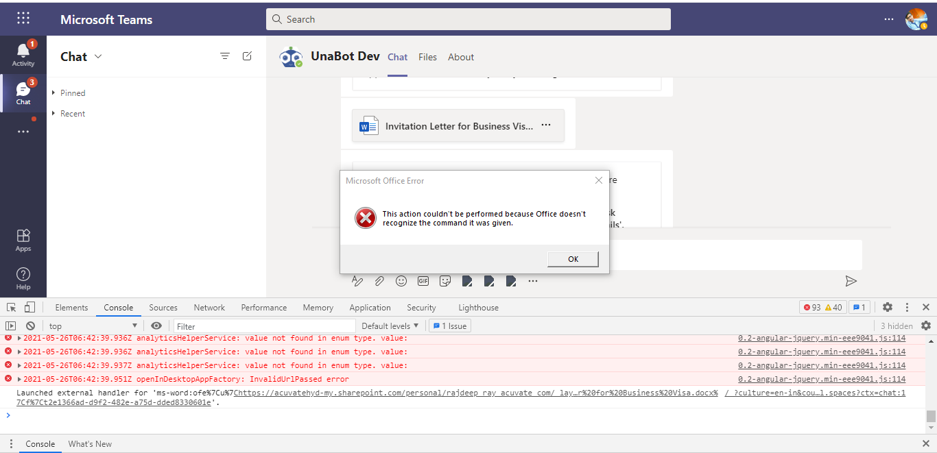 Unable to open .docx file downloaded from SharePoint site / Azure Blob Storage in desktop app ...