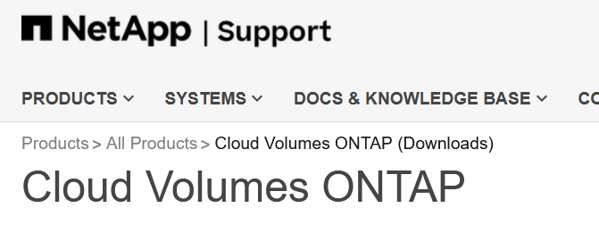 Need to highlight ONLY pull down Cloud Volumes ONTAP images · Issue #73 · NetAppDocs/bluexp ...
