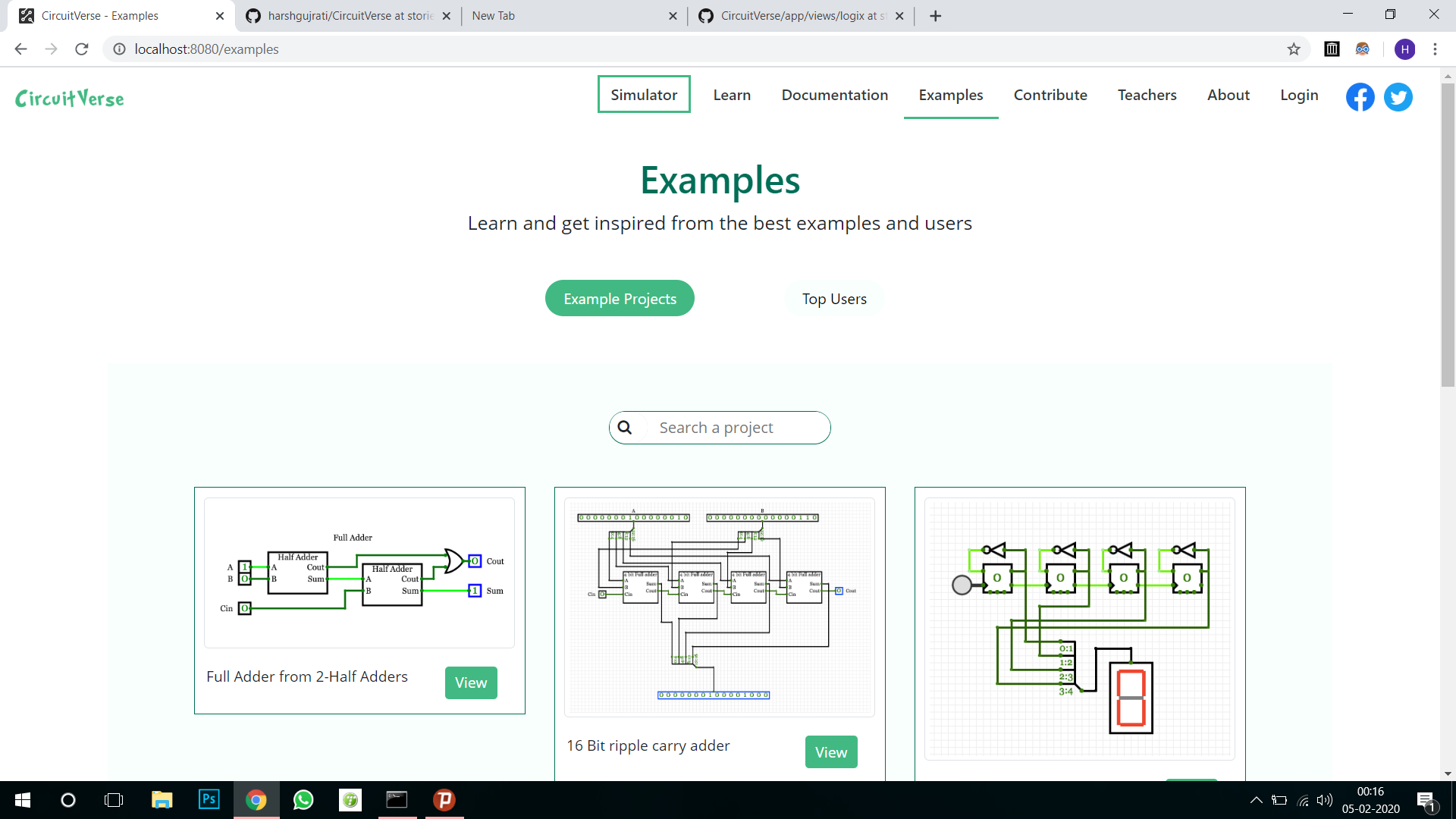 Examples Page by harshgujrati · Pull Request #875 · CircuitVerse/CircuitVerse · GitHub