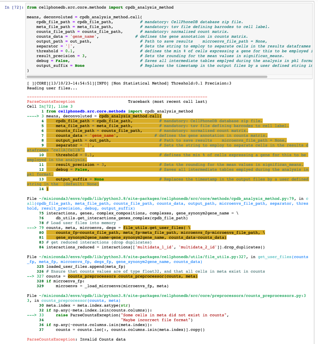 Using h5ad file and error "Some cells in meta did not exist in counts,Maybe incorrect file ...