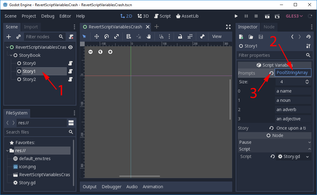 Editor Crash When Reverting Script Variables · Issue 29853 · Godotenginegodot · Github