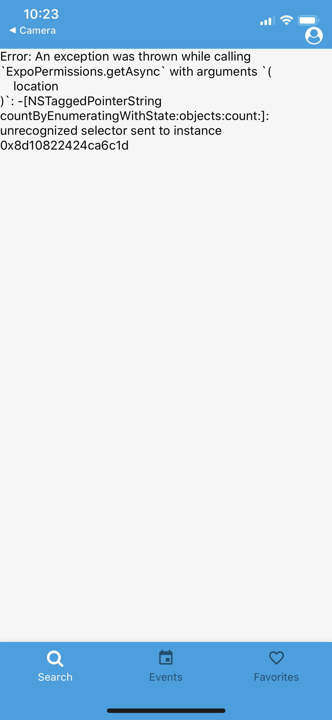 ExpoPermissions.getAsync(Permissions.LOCATION) throwing error on IOS devices · Issue #6656 ...