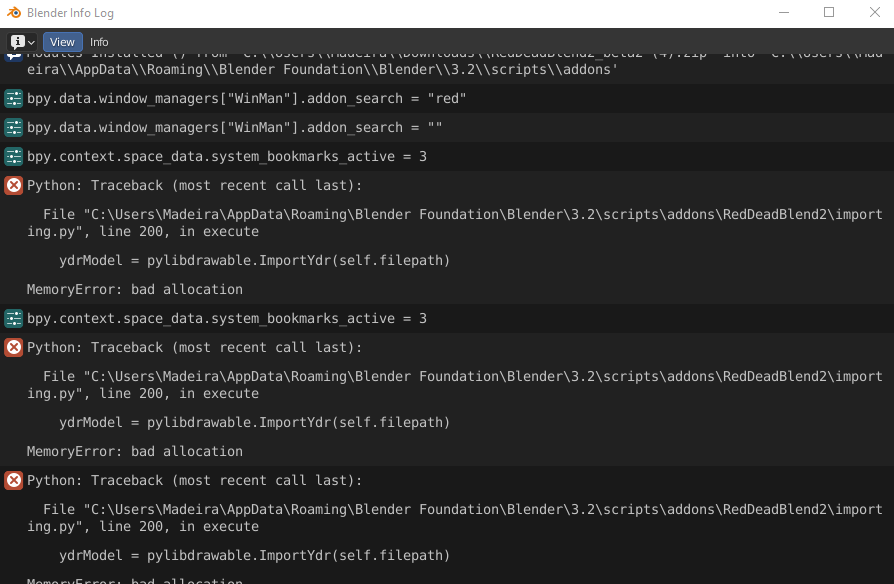 Bad allocation error · Issue #3 · Sage-of-Mirrors/RedDead2Blend · GitHub