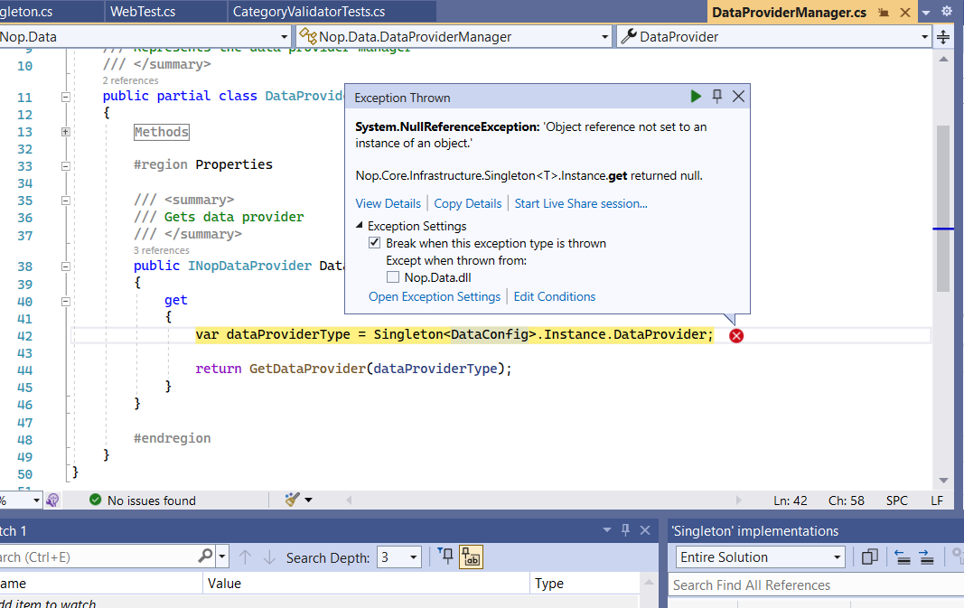 null object reference when install nop 4.5 · Issue #6048 · nopSolutions/nopCommerce · GitHub