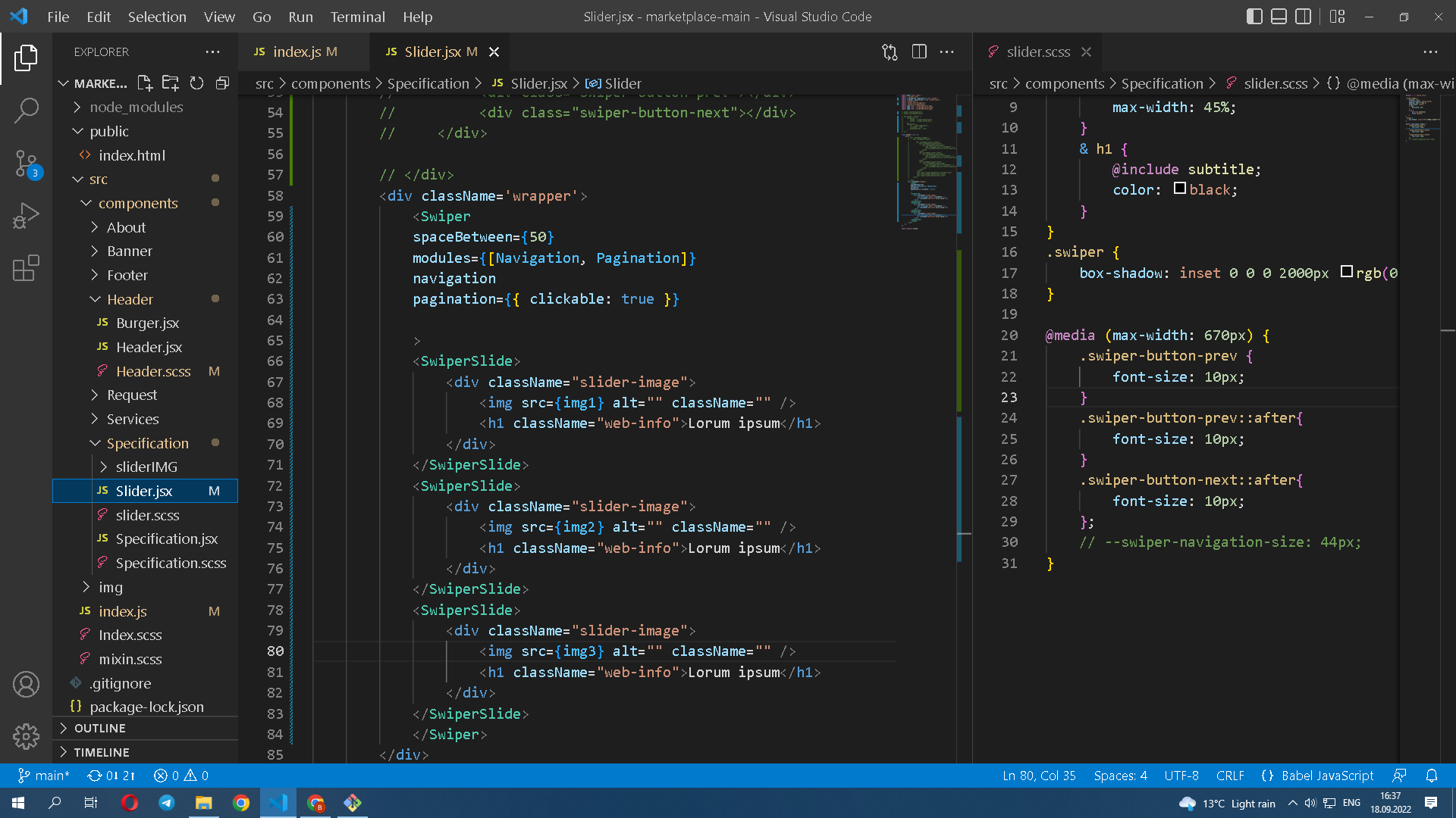 I want change few SCSS styles for @media · nolimits4web swiper ...