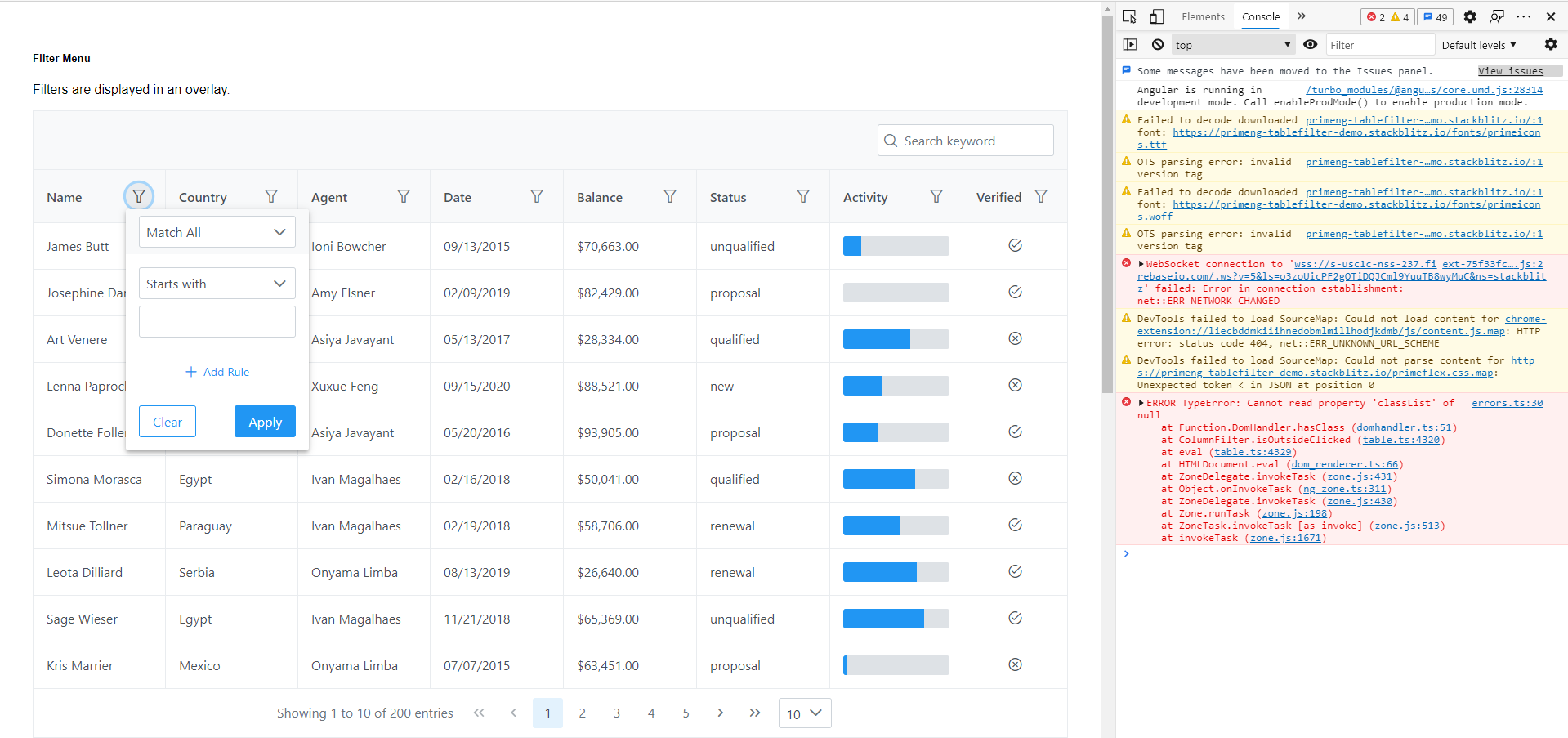 An error when clicking outside Filter Menu. · Issue #9964 · primefaces/primeng · GitHub