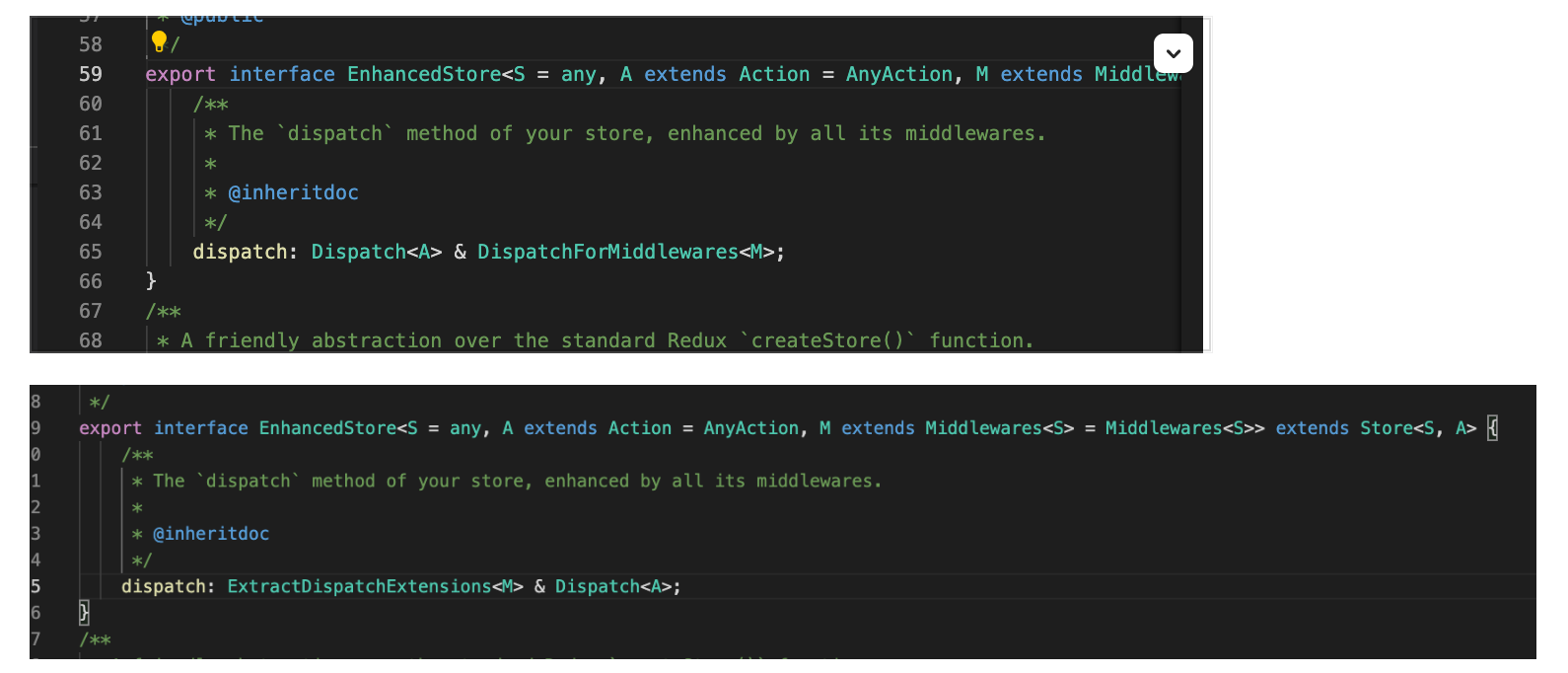 Default `enhancedstoredispatch` Unusable In Ts In 180 · Issue 2092 · Reduxjsredux Toolkit