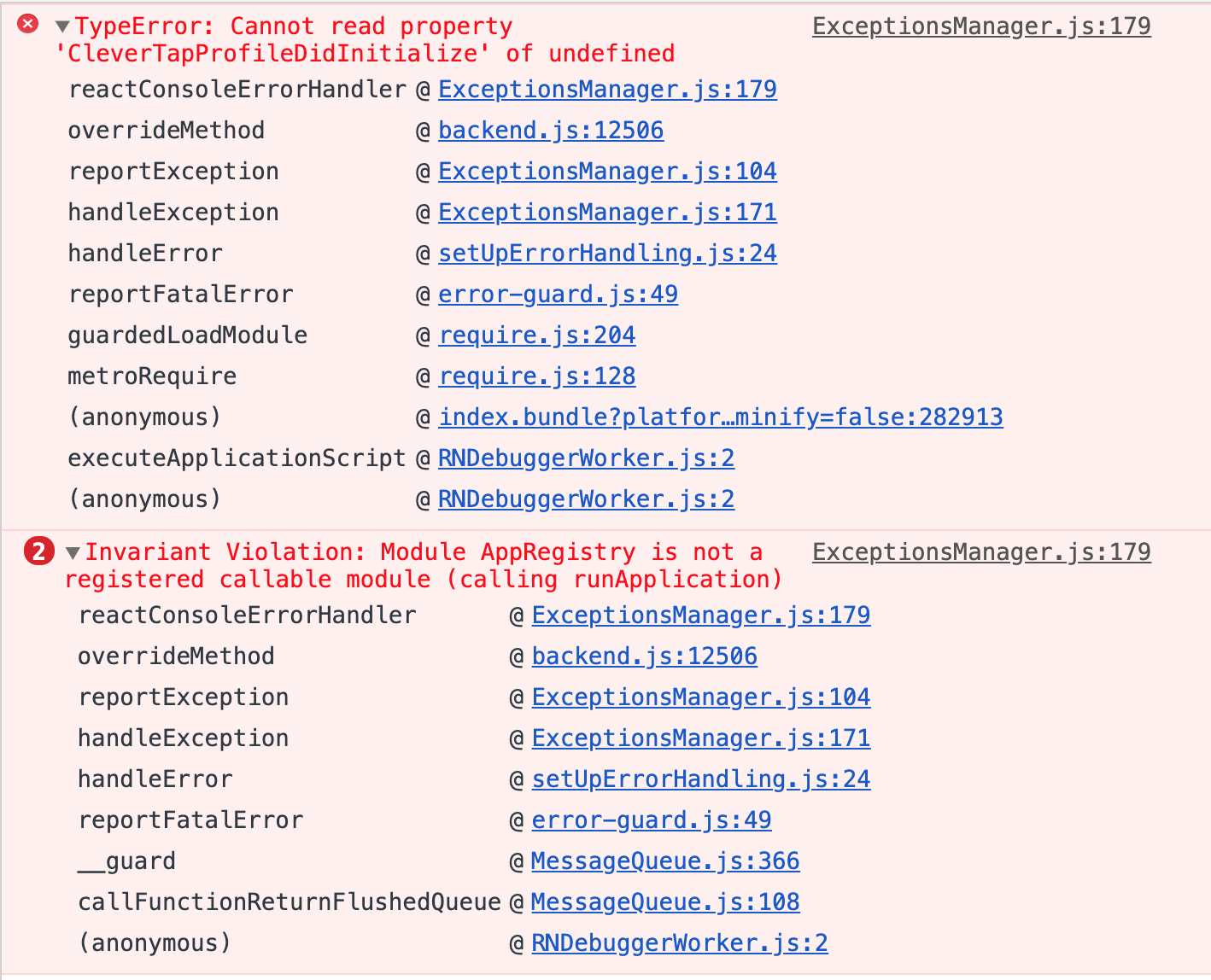 App Crashing on Android on start when integrating clevertap · Issue #192 · CleverTap/clevertap ...