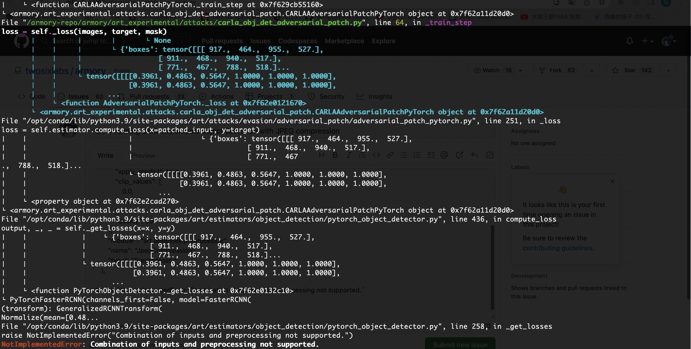 Error running Carla multimodal object detection with JPEG compression · Issue #1924 · twosixlabs ...