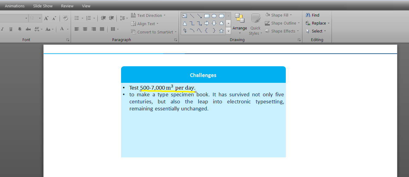 If A Shapes Text Contains This String 500 7000 M3 Per Day Shap