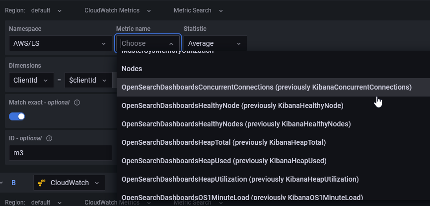 Datasource Cloudwatch Some Aws Opensearch Metrics With Wrong Name · Issue 46823 · Grafana 