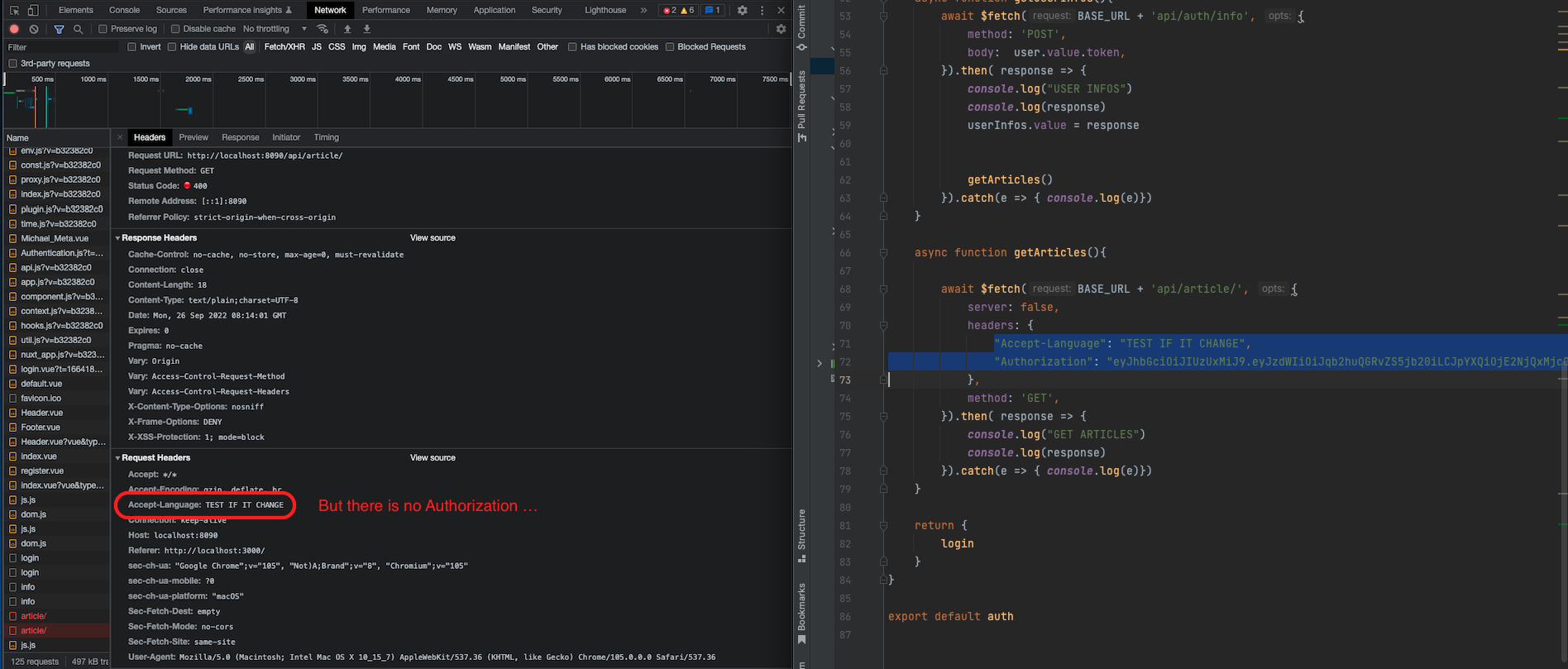 Unable to send a GET request with a custom header using $fetch() · Issue #15020 · nuxt/nuxt · GitHub