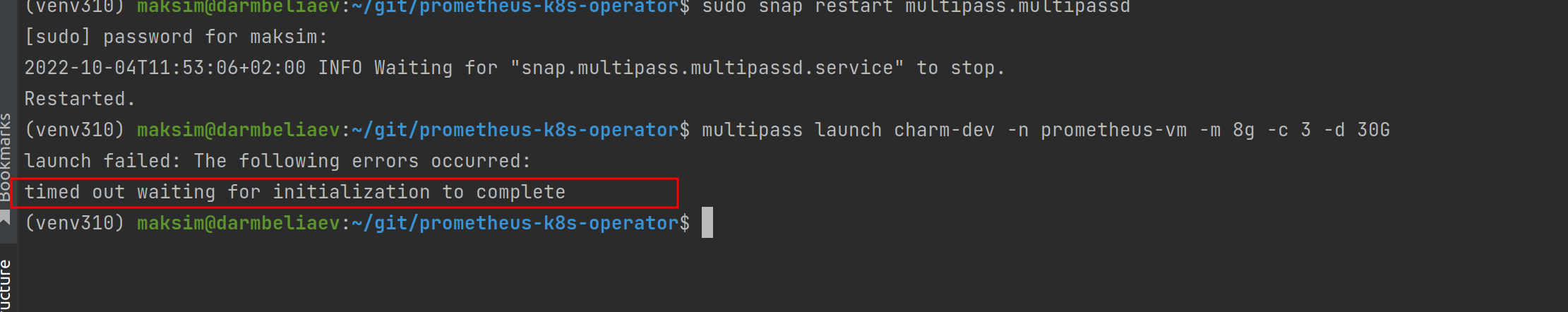 False error: timeout on start VM from template · Issue #2772 · canonical/multipass · GitHub