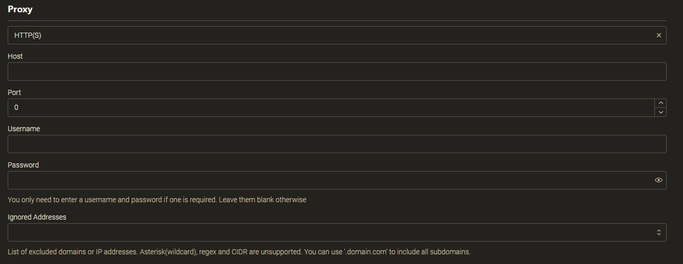 Can't pick "no proxy" and now can't sync with Arrs even with blank proxy settings · Issue #2091 ...