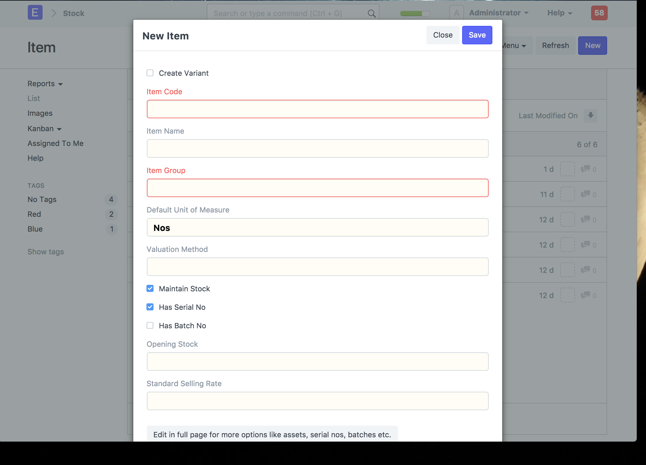 Item - Template Item Creation - Table to select Attributes not visible ...