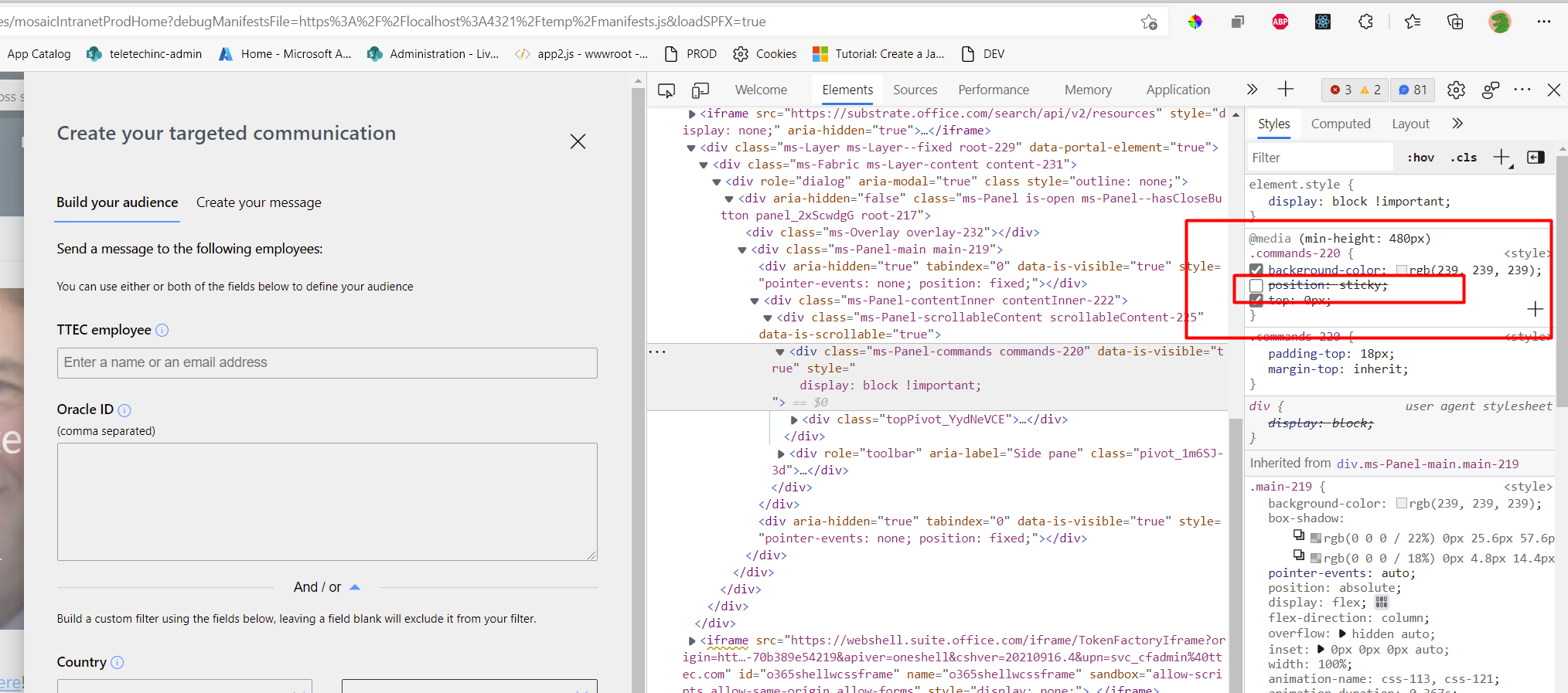 FluentUI Panel - Allow option for "non-sticky" Pivot/Panel Header ...