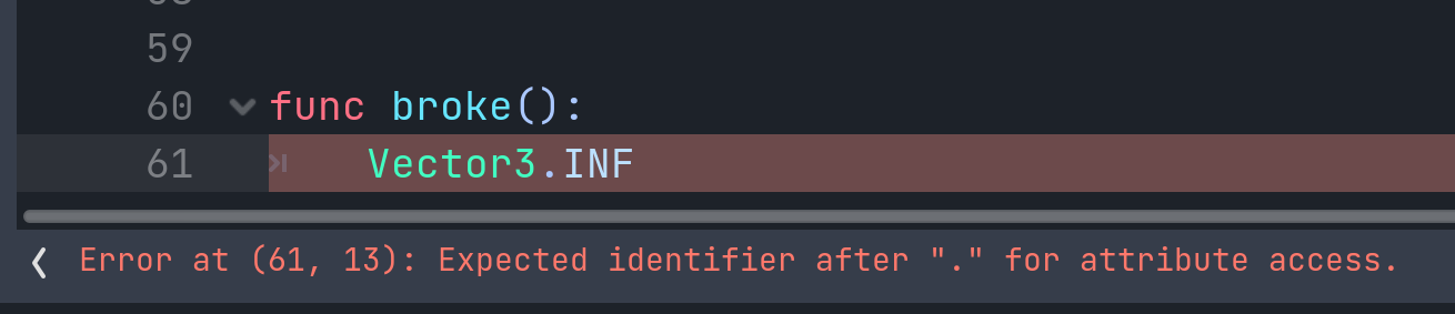 GDScript 2.0: Vector2.INF constant is broken · Issue #61643 ...