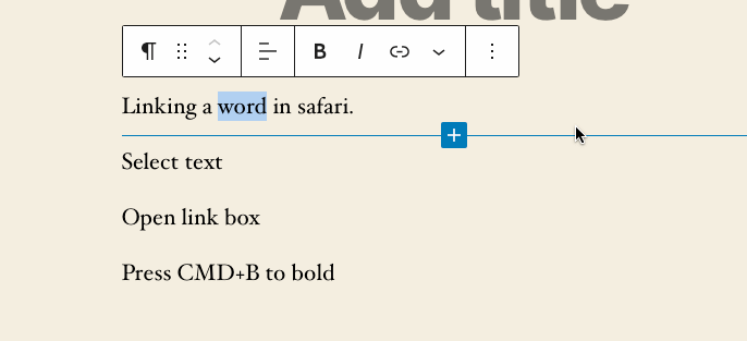 Link dialog jumps when changing formatting while it's open. · Issue ...