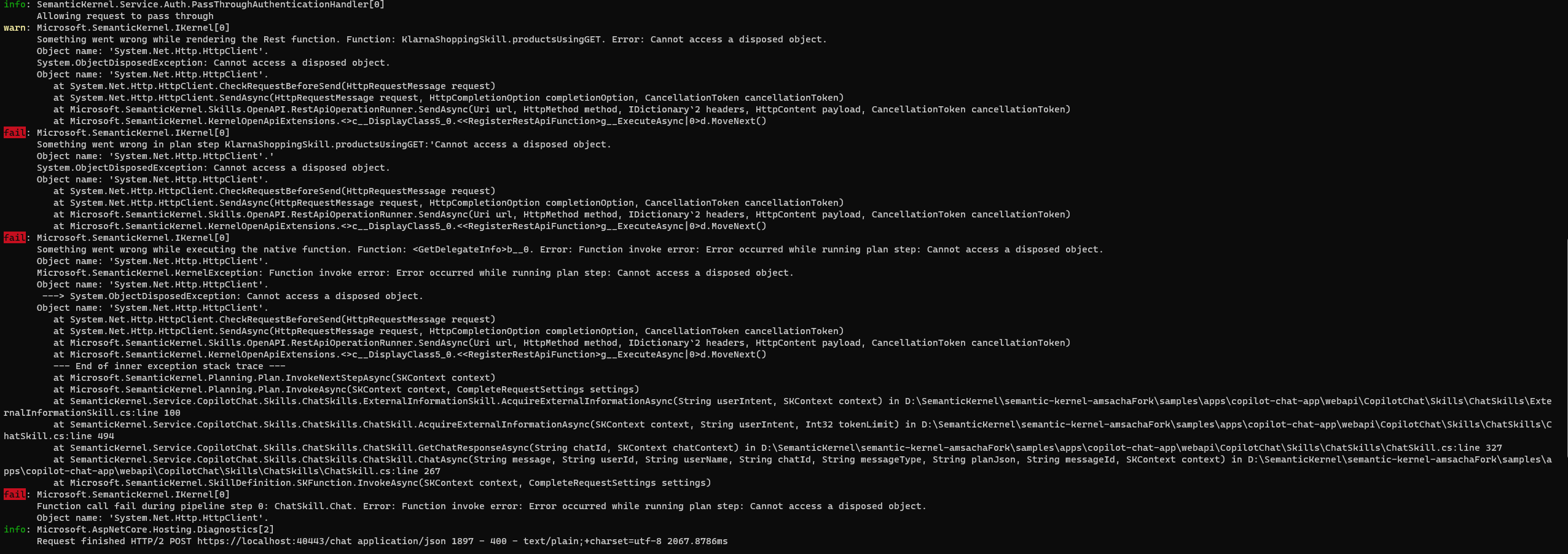 Copilot Chat Planner Execution For The Klarna Plugin Fails · Issue 1992 · Microsoftsemantic