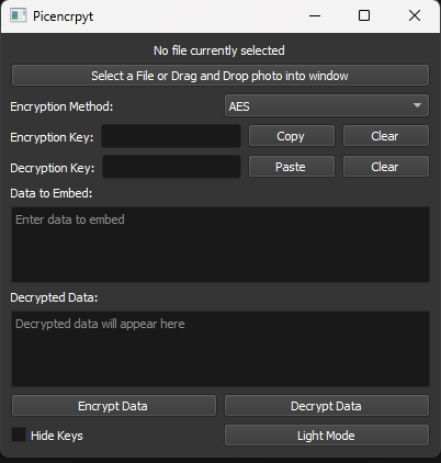 GitHub - DakDak-del/Picencrypt: This allows you to encrypt text data ...